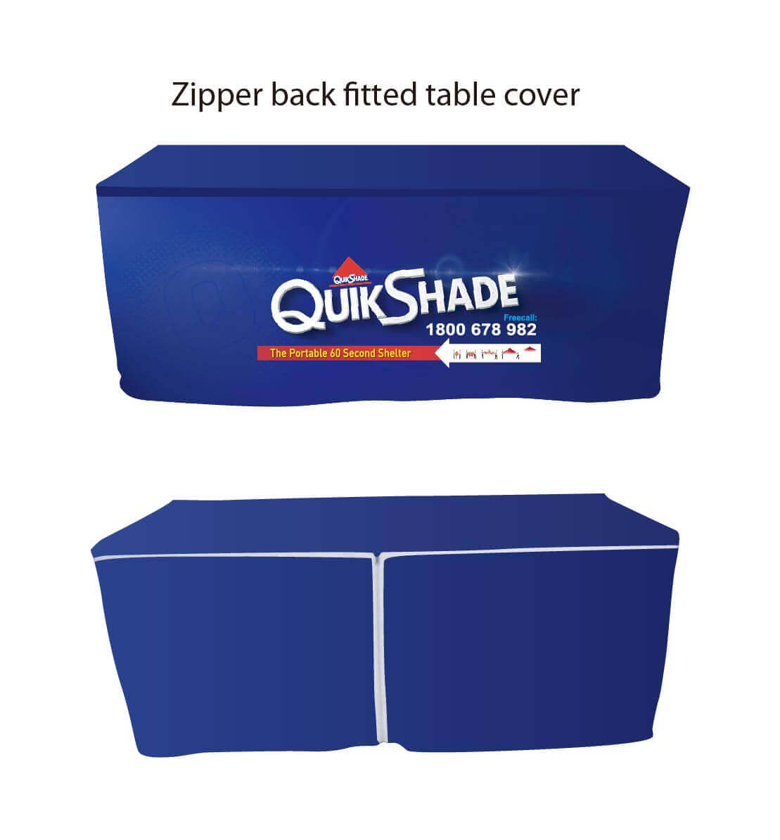 Printed Table Covers - Quikshade Australia wide - call us today